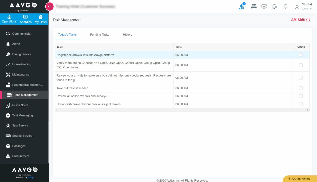Staff Operations Platform - Aavgo